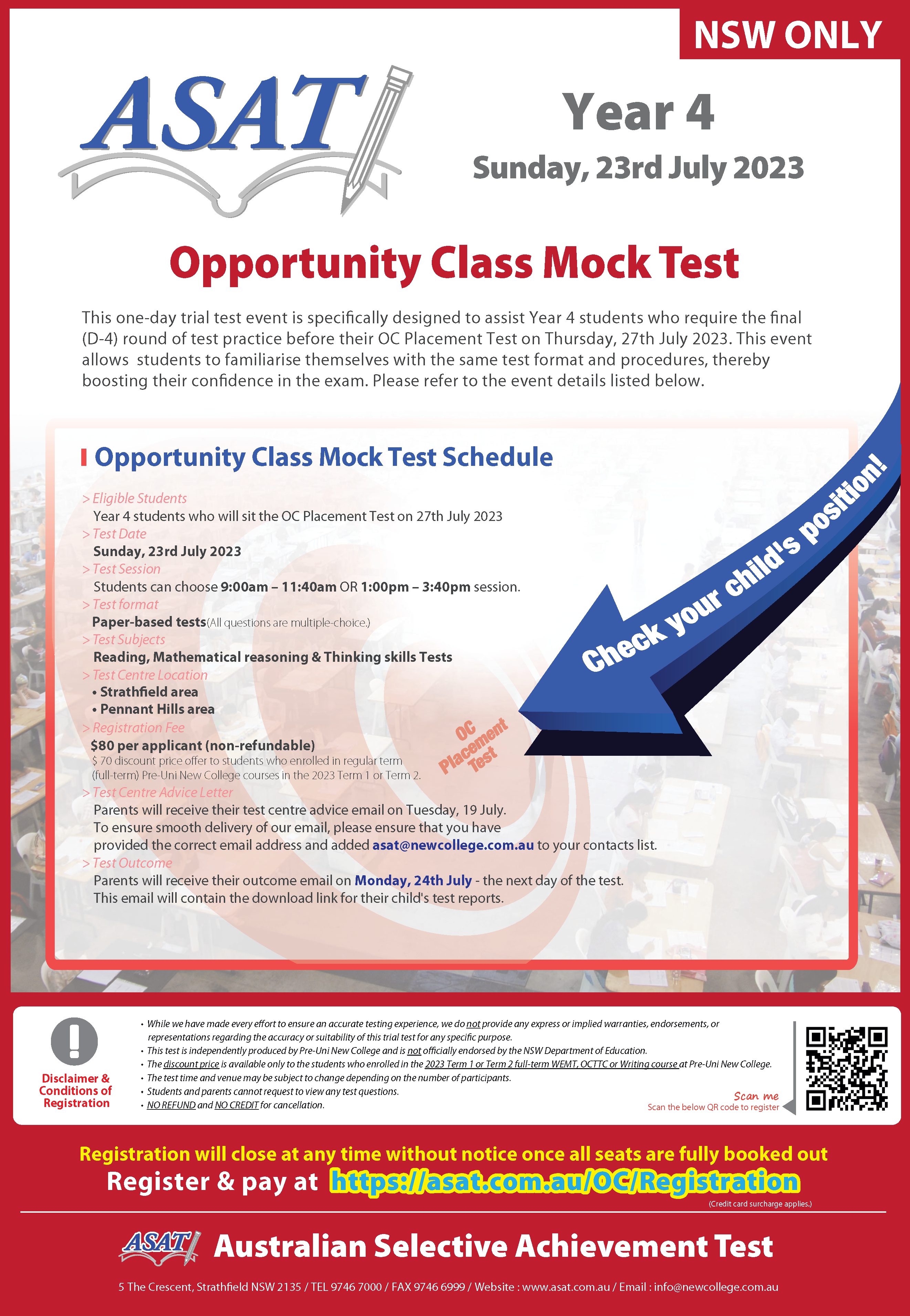Cyberschool - Year 4 Opportunity Class Mock Test (Sun. 23-July)