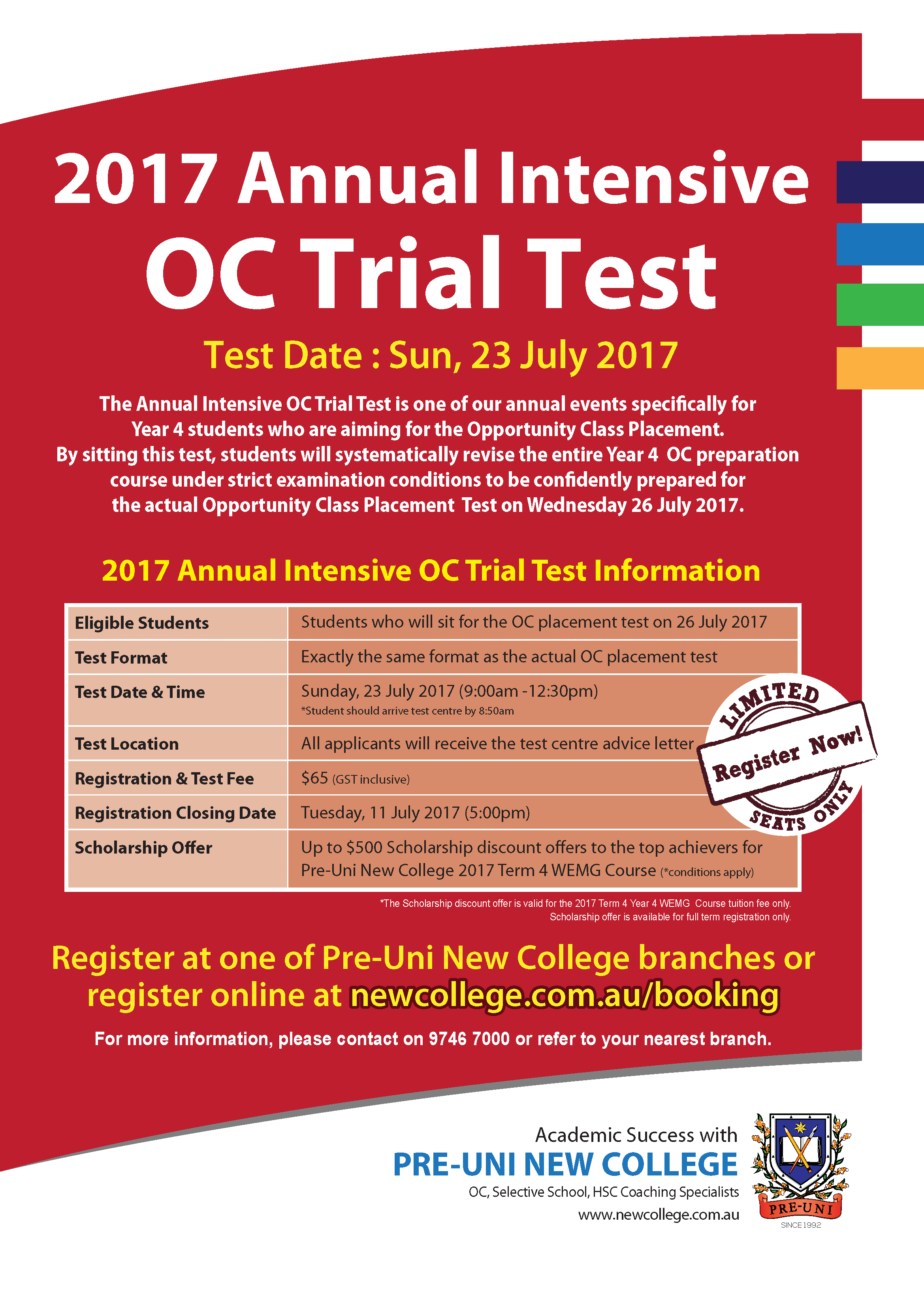 Cyberschool - 2017 Annual Intensive OC Trial Test